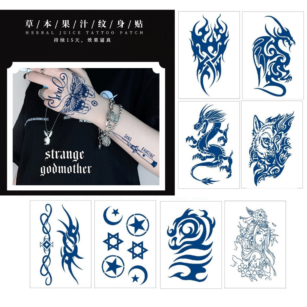 Magic Tattoo Waterproof Temporary Tattoo Sticker Last for15 Days ...