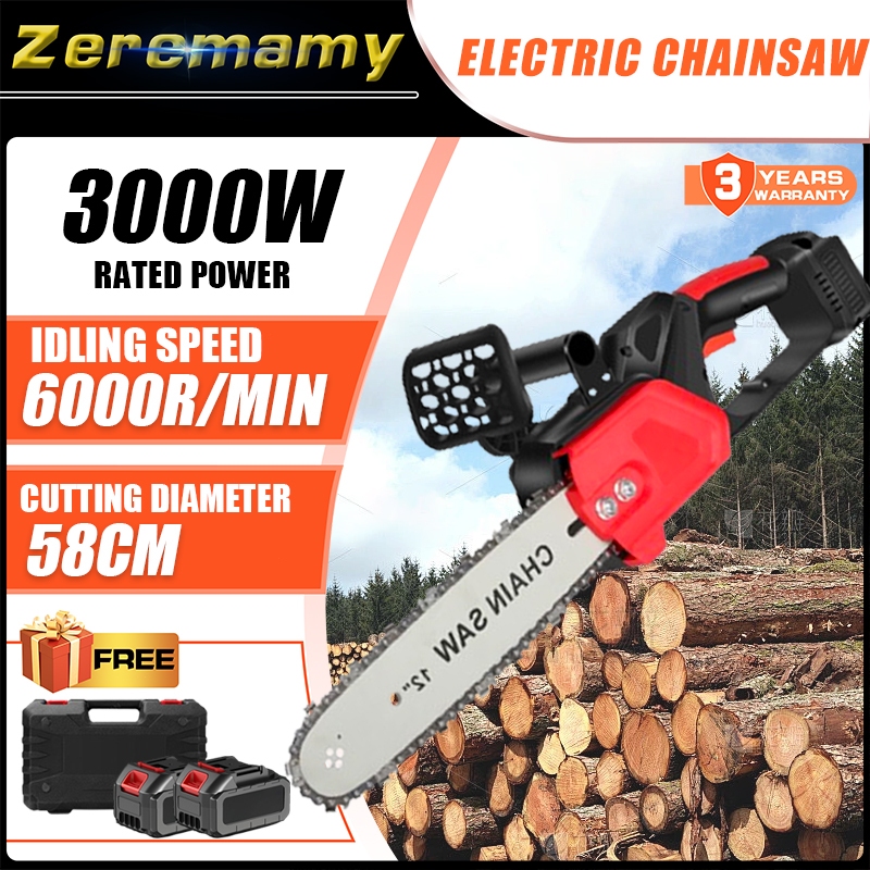 NEW USER DEALS🔥12 inch Cordless Chainsaw With 2 chainsaw battery ...