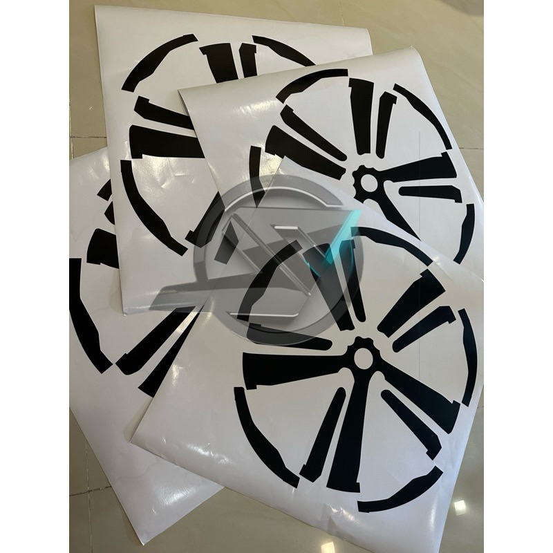 (Ready Stock)S1033# Perodua Ativa Wheel Rim Sticker (Glossy Black)( Rim ...