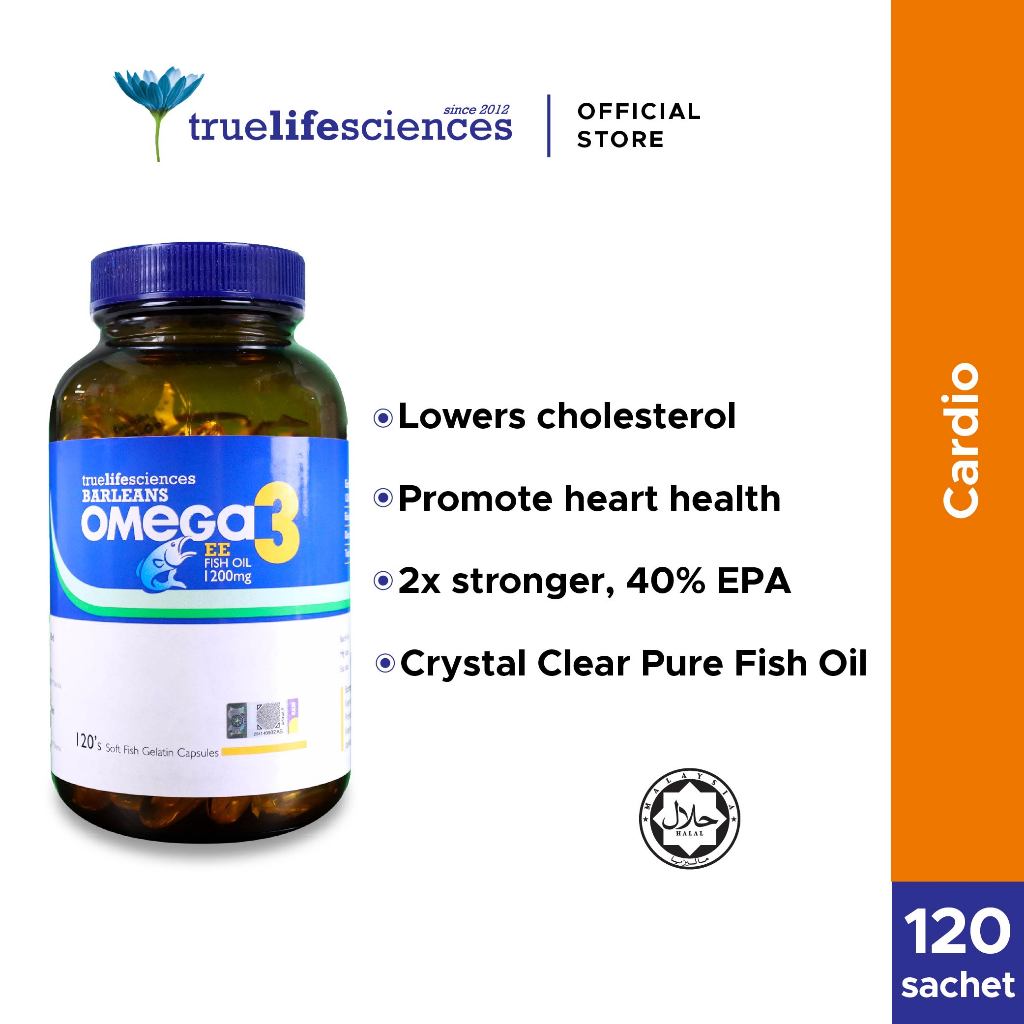 Truelifesciences Barleans Omega 3 Fish Oil heart health | Shopee Malaysia