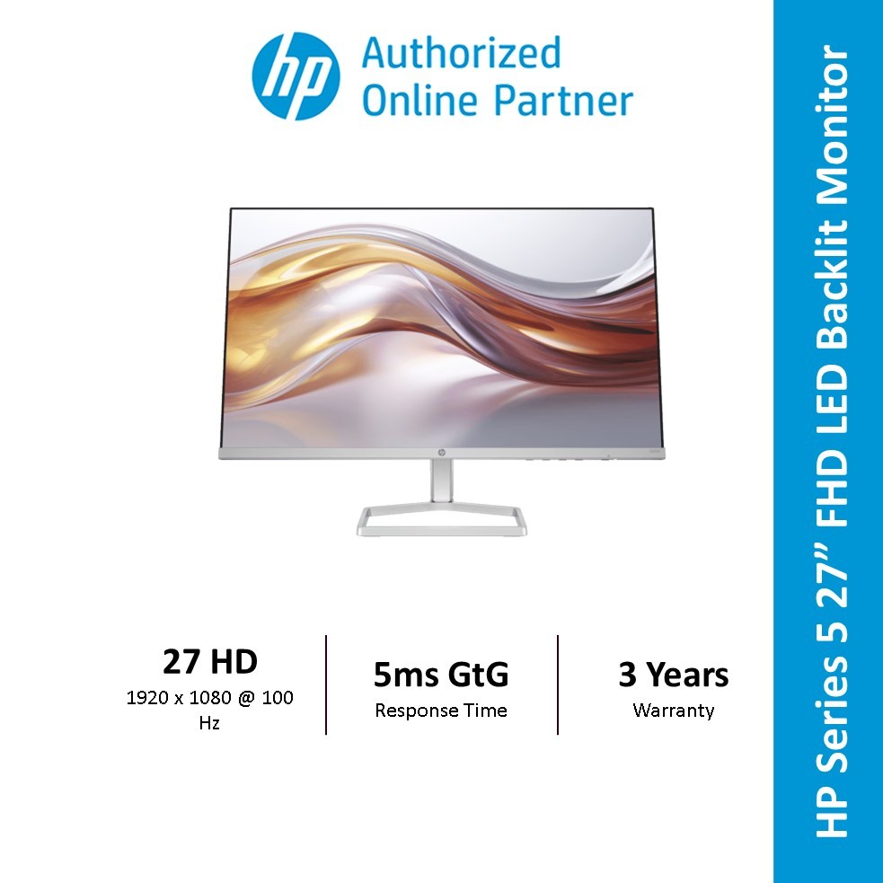 HP Series 5 23.8 inch/27 inch IPS FHD Monitor - 524sf/527sf (1920x1080/IPS/HDMI/100HZ) | Shopee ...