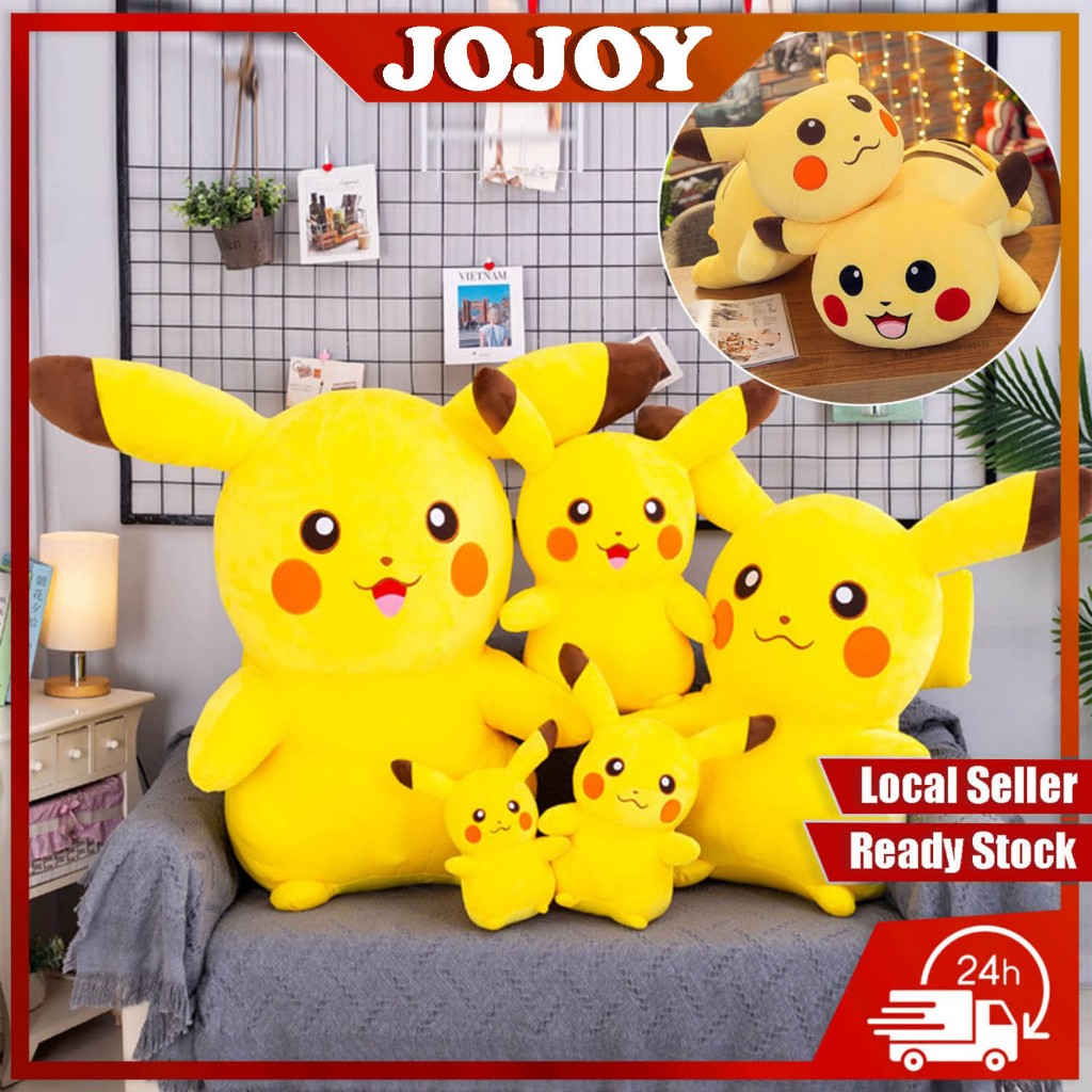 JOJOY Sleeping Pikachu Plush Doll Pillow Hug Bolster Pokemon Stuffed ...