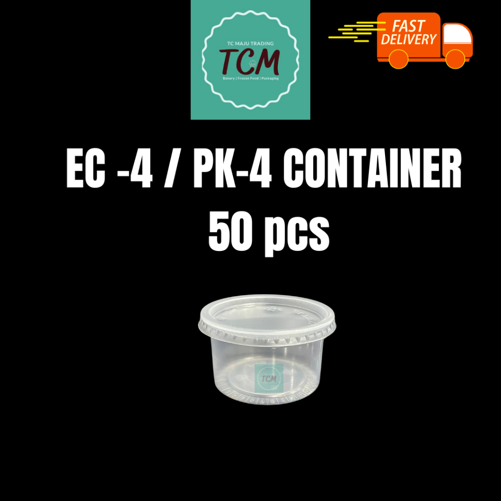 EC-4/PK-4 Plastic Food Container 4oz/ Bekas Dadih Kecil/ Bekas Sos ...
