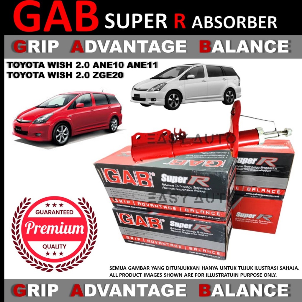 TOYOTA WISH 2.0 ANE10 ANE11 (2003-2008)/WISH 2.0 ZGE20 (2009-2017 ...