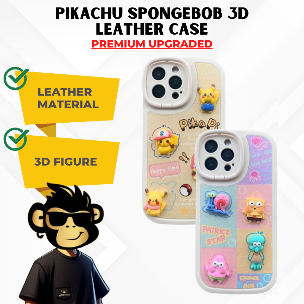 MOJOSKINS Spongebob Casing iP Pokemon iP Case iP Leather Case For iP 14 ...