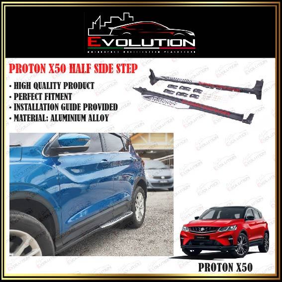 [WITHOUT GEELY LOGO] [High Quality] Proton X50 Side Step Running Board ...