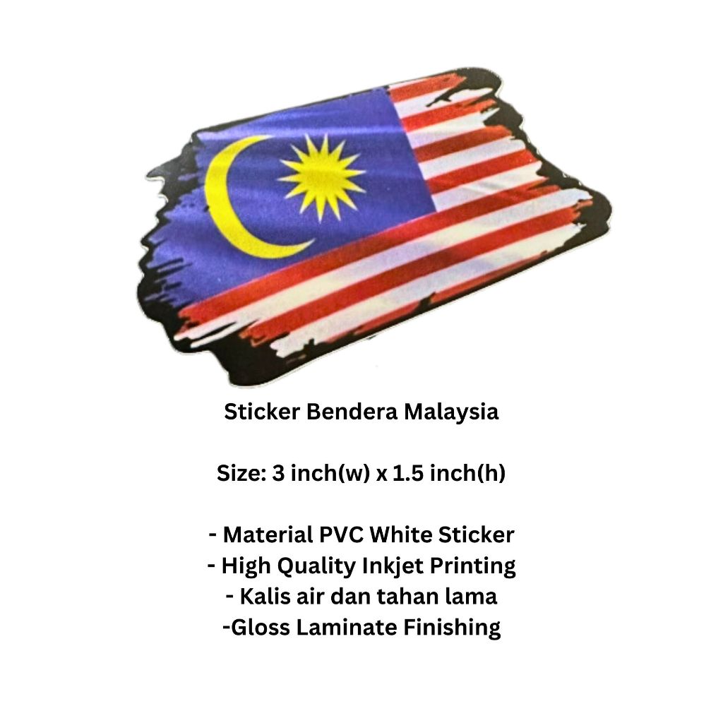 MERDEKA Sticker Temporary Tattoo Face Malaysia Flag Tatu Sementara ...