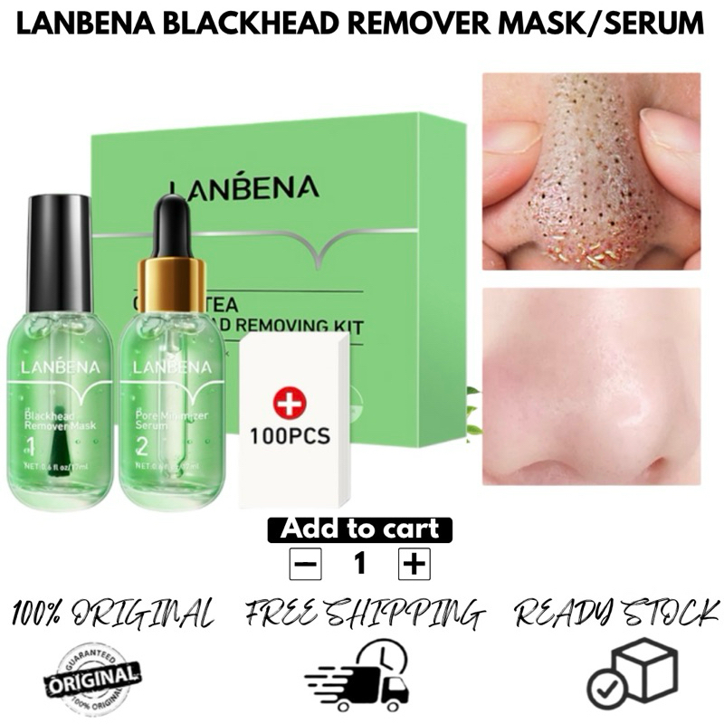 【LABENA】Blackhead Removal Shrink Pore Face Serum Black Mask Peeling Off ...
