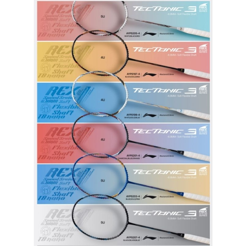 LI-NING > Tectonic 3 R-SERIES -100% ORIGINAL (4U / 5U) -Badminton ...