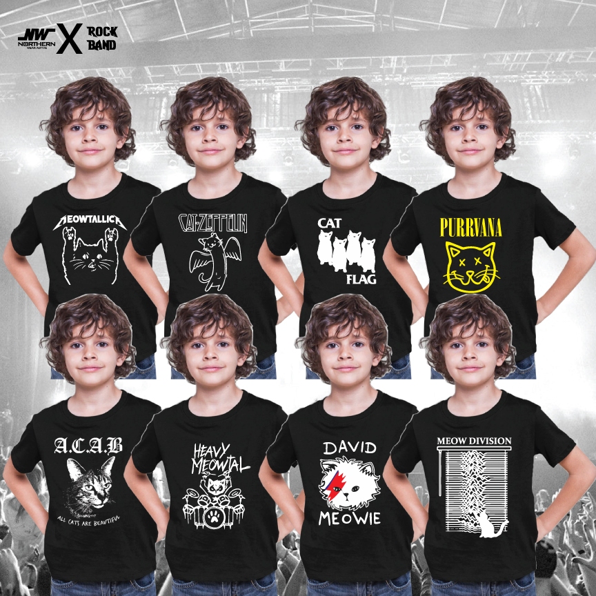 Baju Band Kanak Kanak ,Premium Quality Kids Band T-Shirt / MEOW ...