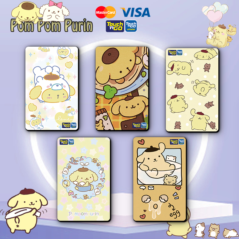 POMPOM PURIN TNG Pelekat - Tng Touch N Go/Bank kad pelekat pelindung ...