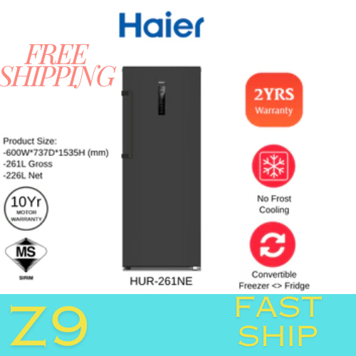 [New] Haier 250L Upright Freezer (Freezer Fridge) | HUR-261NE (1 Door ...