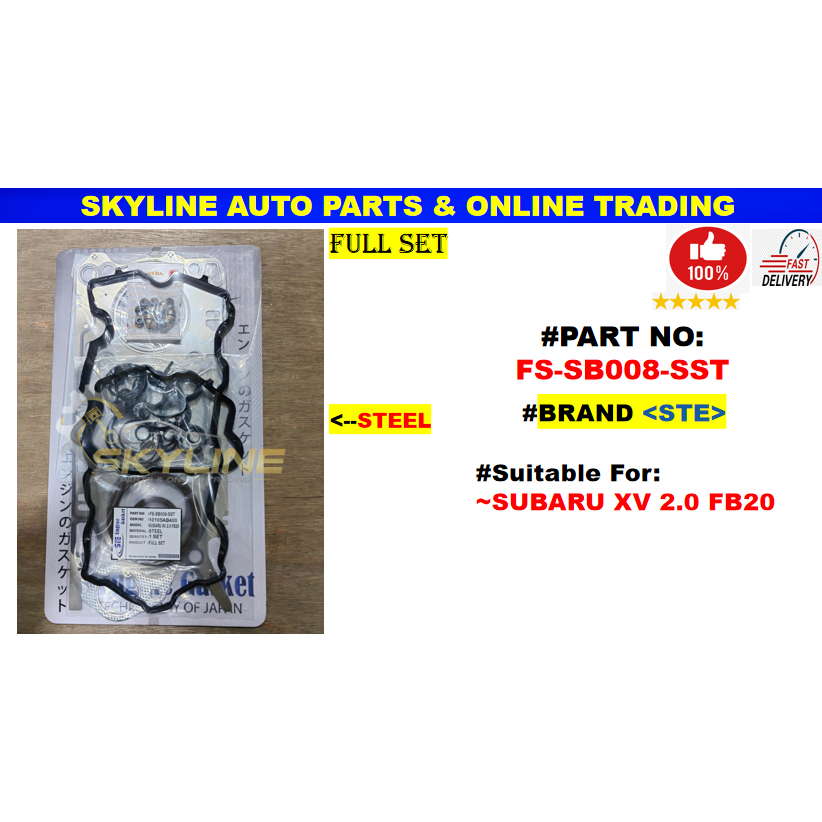 FS-SB008-SST Full Overhaul Set Subaru XV 2.0 FB20 | Shopee Malaysia