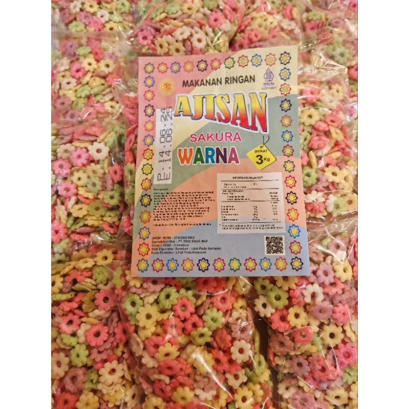 Jajan Sakura Warna(Mantili)/Ajisan/Makan Ringgan Indonesia | Shopee ...