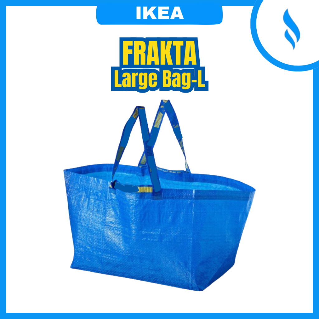 [BORONG] IKEA FRAKTA L Blue Laundry Bag Shopping Bag Ikea Foldable Beg ...