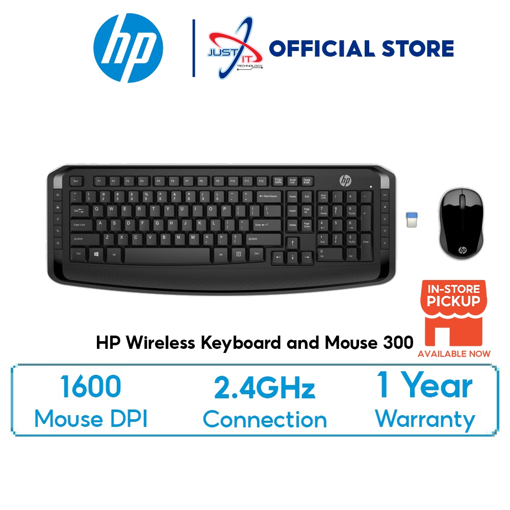 HP 300 Wireless Keyboard And Mouse Combo (3ML04AA) | Shopee Malaysia