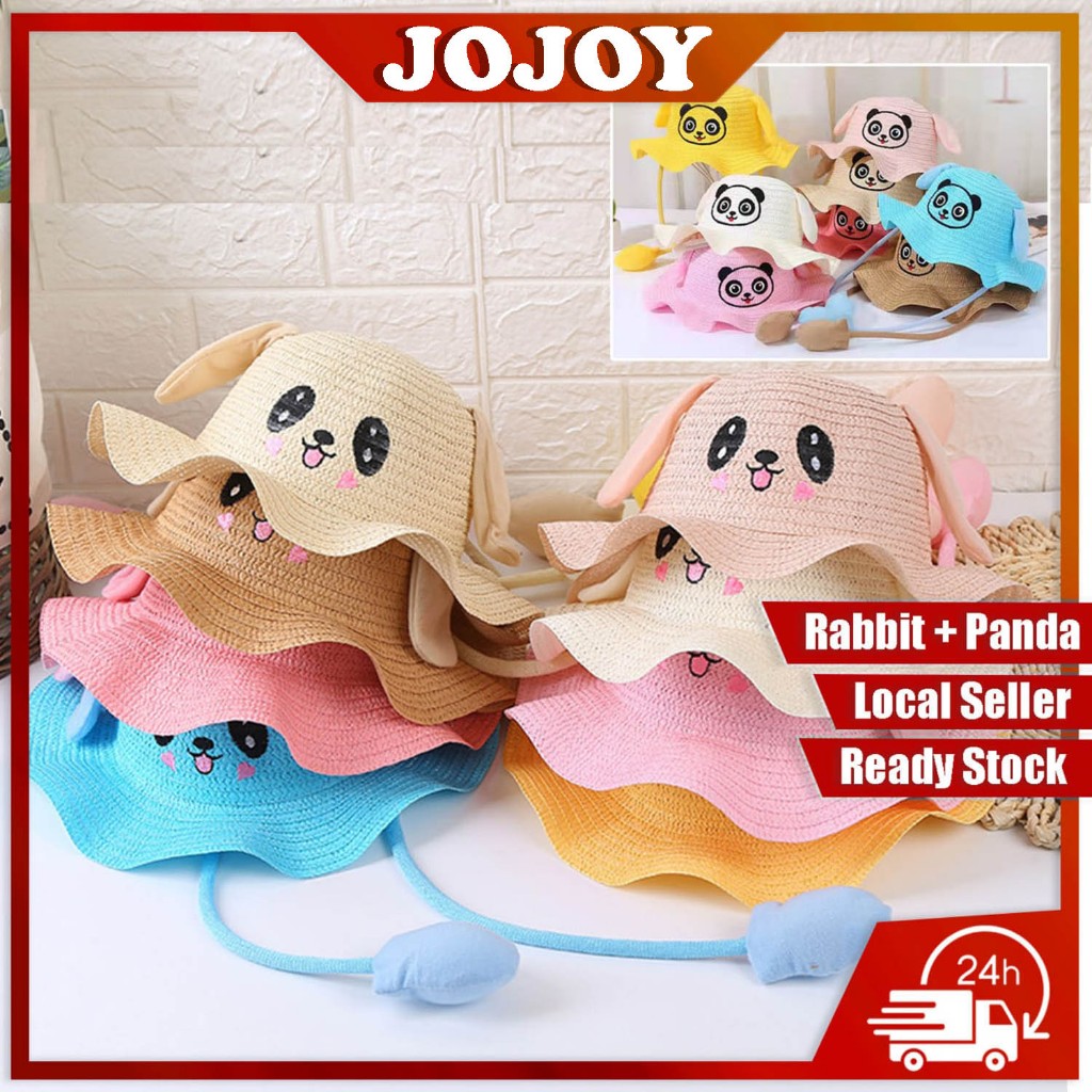 JOJOY Cute Tik Tok Rabbit Straw Hat Ear Moving Colorful Hat Cap Animal ...