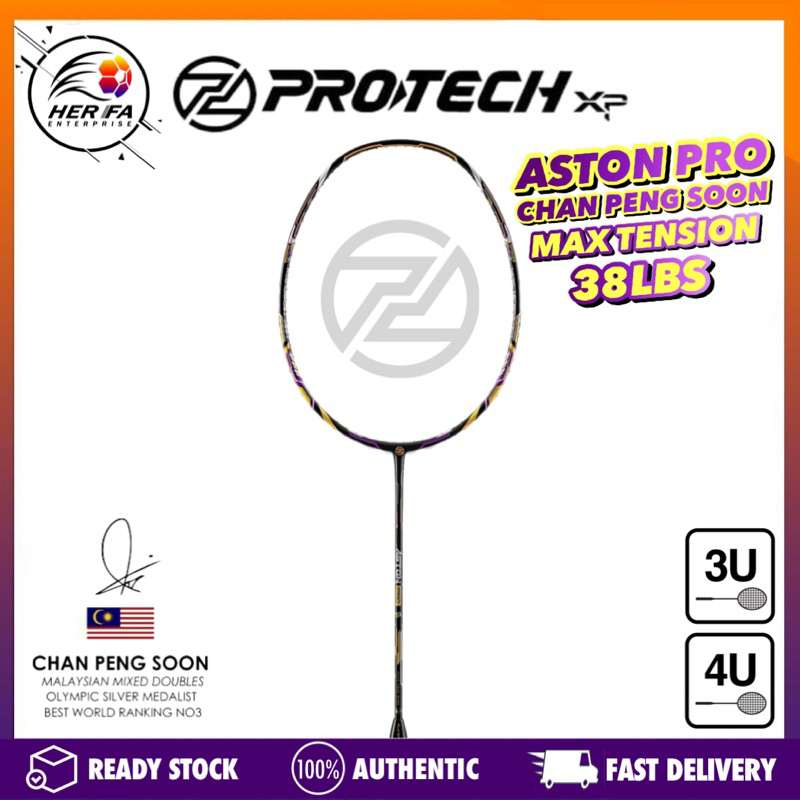 PROTECH Aston Pro 3U & 4U High End Badminton Racket CHAN PENG SOON ...