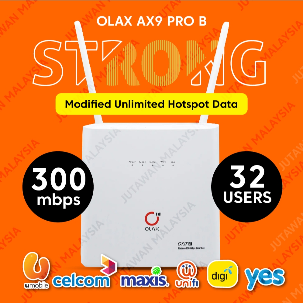 OLAX AX9 PRO 4G LTE CPE WiFi Router Modem With Sim Card Slot | Shopee ...