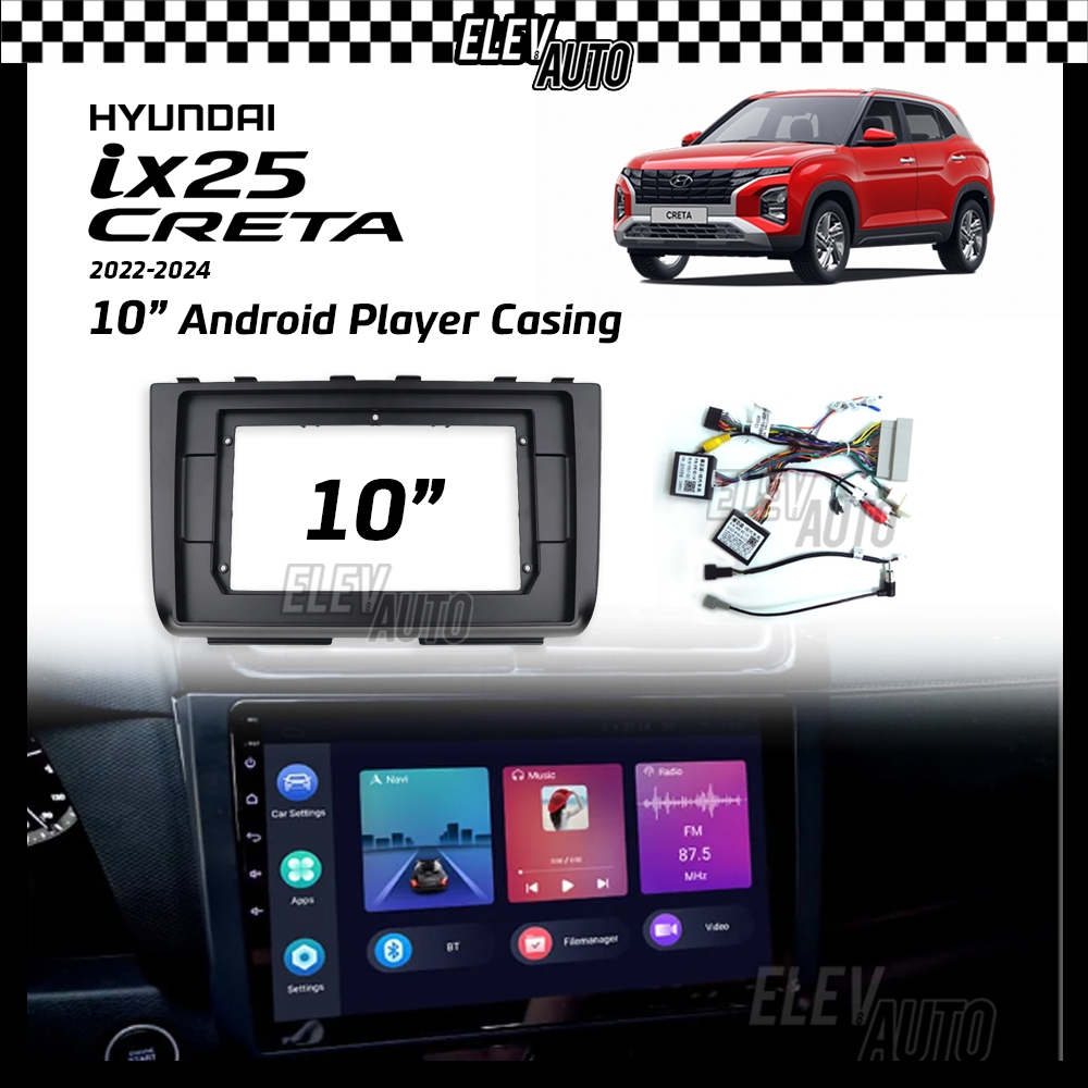 Hyundai IX25 IX 25 Creta 2022-2024 10" Android Player Casing Installation Dash Kit Player Casing ...