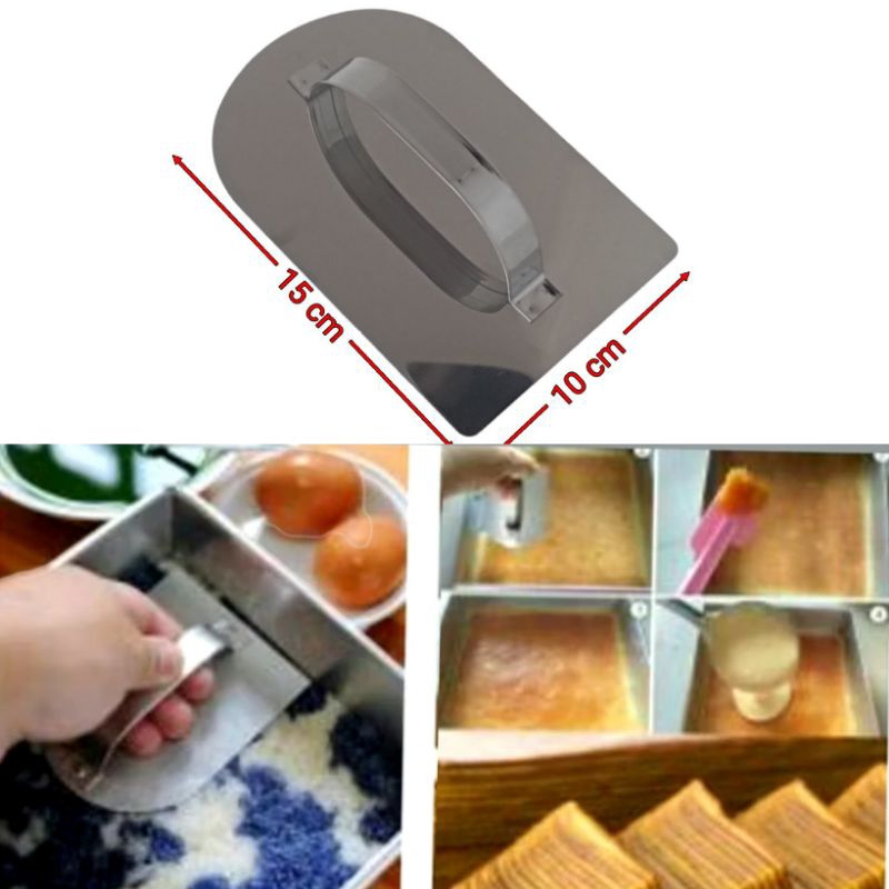 Penekan S.Steel kek lapis kuih talam cake smoother alat meratakan kek ...