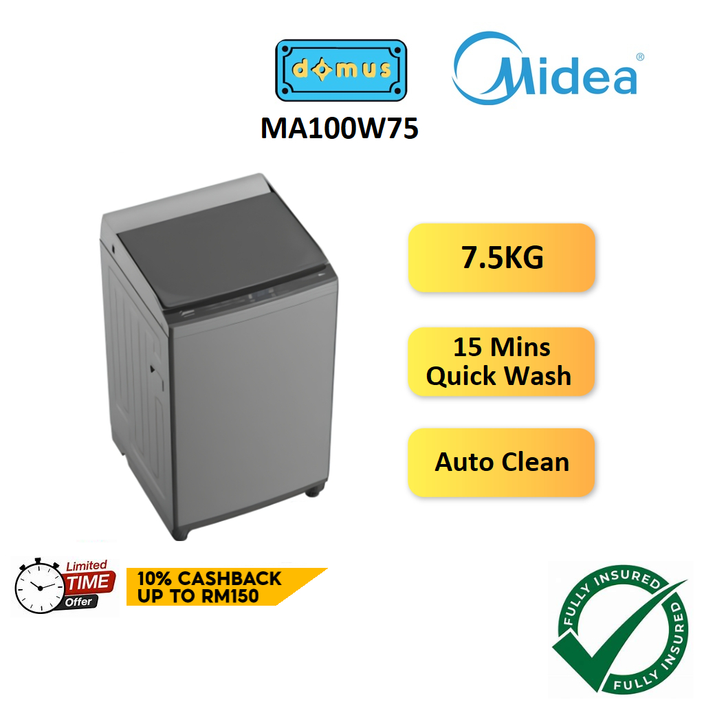 Midea Washing Machine 7.5KG Top Load Washer Mesin Basuh Auto Murah 7 ...
