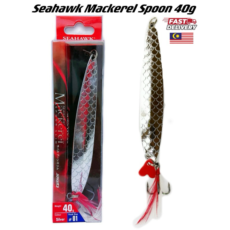 Seahawk Mackerel Spoon Slim Spoon Tenggiri 40g Baka Spoon Coster Tenggiri Kostel Spoon | Shopee ...