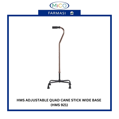 HMS ADJUSTABLE QUAD CANE NARROW BASE - [HMS 921] | Shopee Malaysia