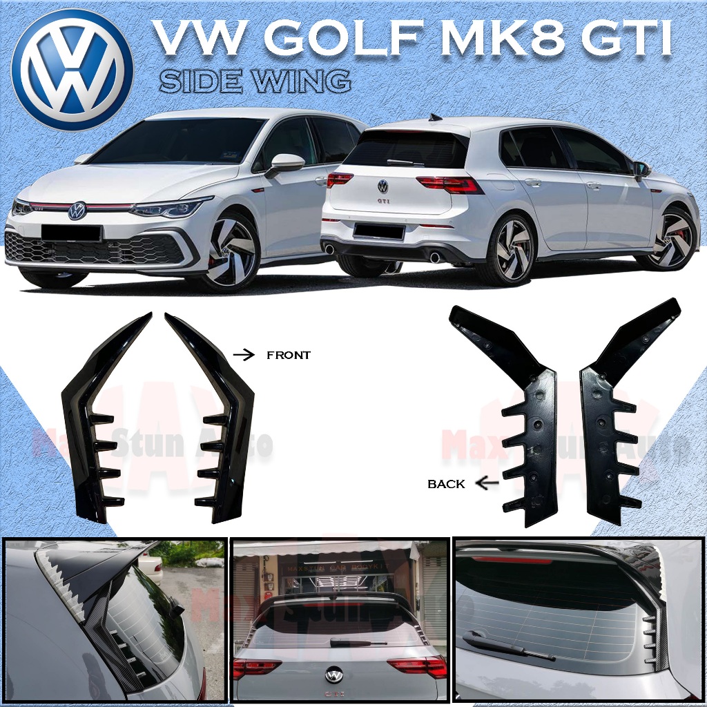 VOLKSWAGEN GOLF MK8 GOLF GTI GOLF R LINE BLADE STYLE SIDE WING (CARBON ...