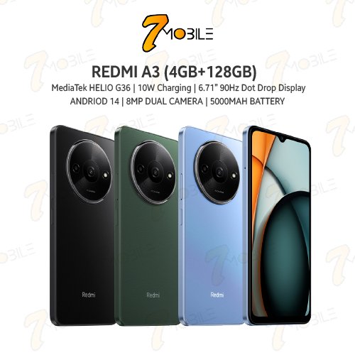 [Malaysia Set] Redmi A3 (128GB ROM | 4GB RAM) 1 Year Xiaomi Malaysia ...