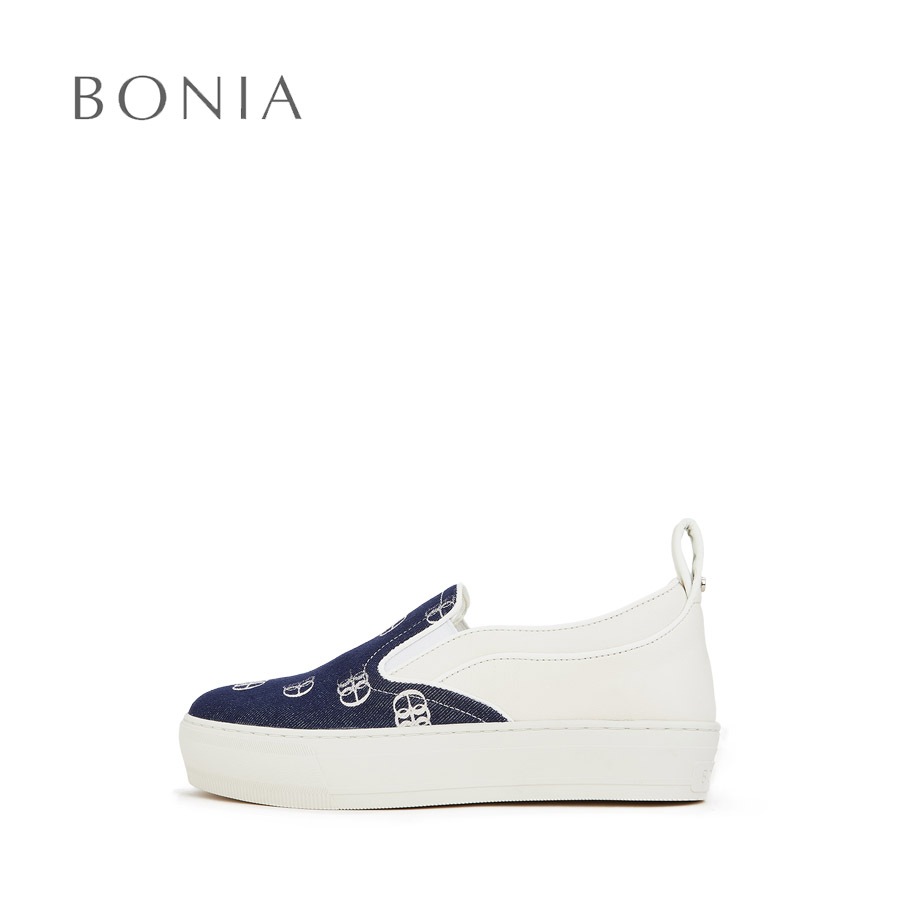 Bonia Blue Leonora Slip-on Sneakers | Kasut Sneakers | Shopee Malaysia