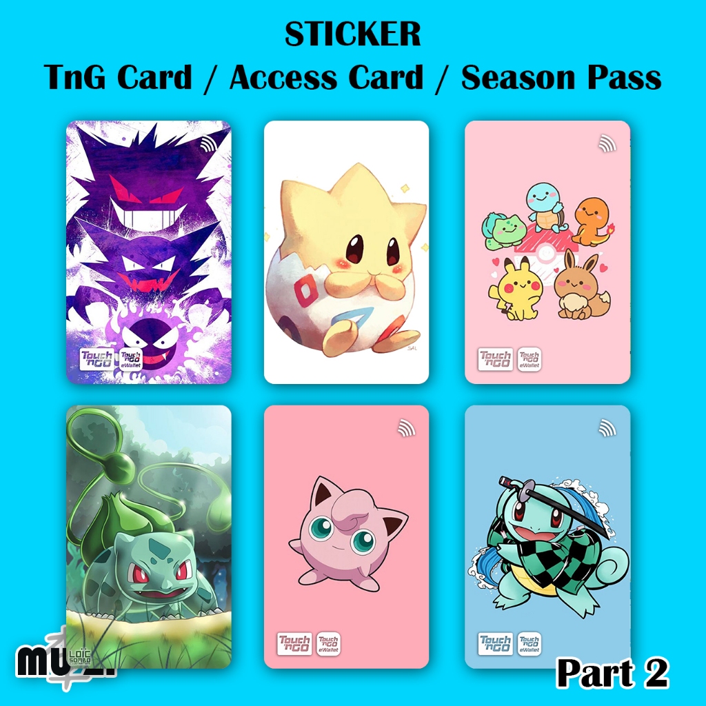 Pokemon TnG Card STICKER NFC STICKER Waterproof Thick Hard Material ...