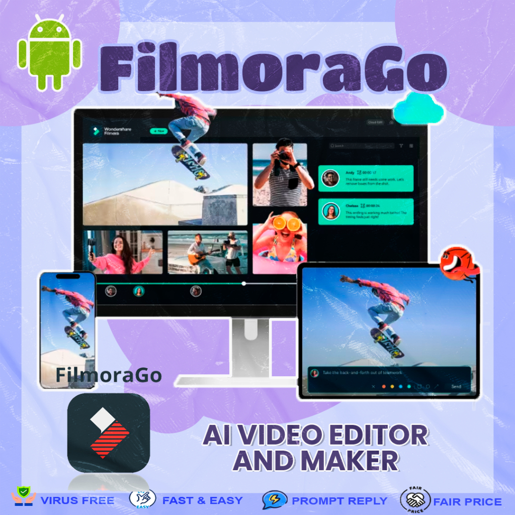 ANDROID Filmora Go : AI Video Editor Maker Mod APK 13 | Pro Unlocked ...