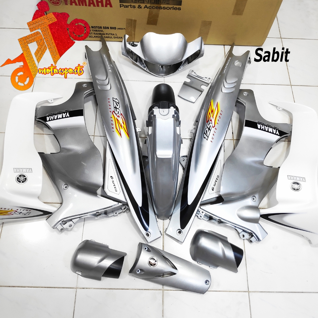 Yamaha 125ZR 125Z Cover Set all Silver Diamond Silver/ Sabit Silver ...