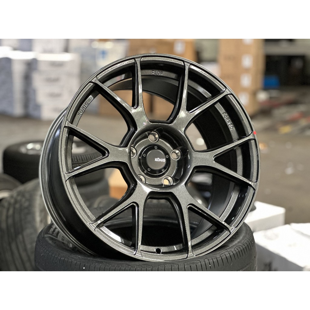 New 18x9.5J Konig Ampliform Rim (set of 4) 5x120 for Honda Civic Type R ...
