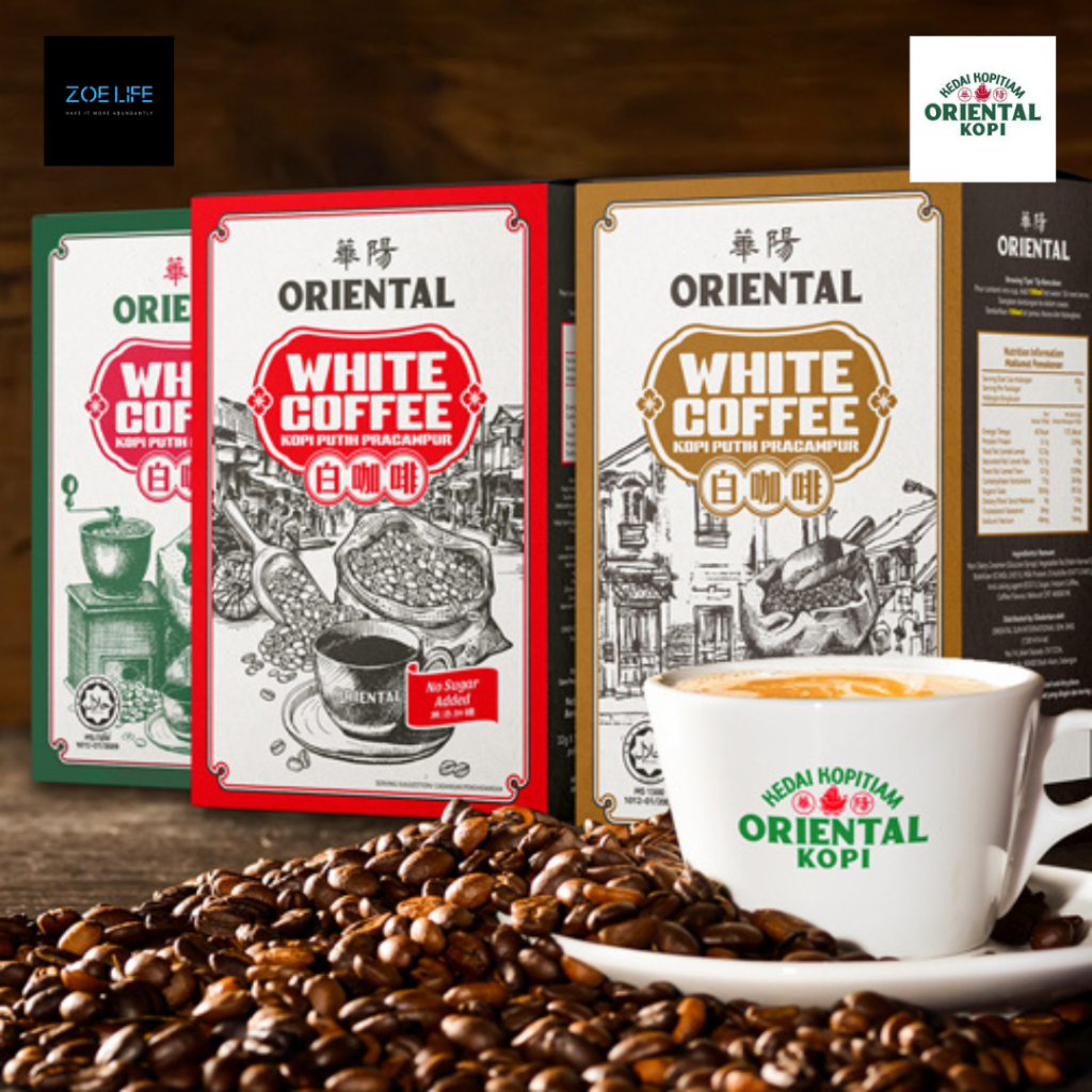 华阳 Oriental HALAL White Coffee Kopi - Classic / Hazelnut /Charcoal / No ...
