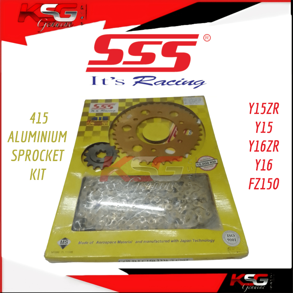 SSS Y15 Y15ZR Y16 Y16ZR FZ150 415 ALUMINIUM SPOKET RACING KIT 415 ALLOY ...