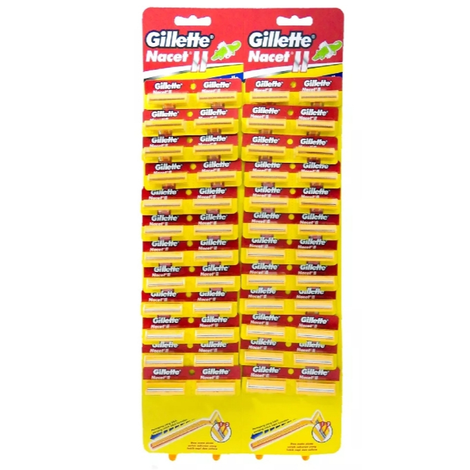 GILLETTE - Nacet II (48 pcs) / Blue II Plus (48 pcs) / Blue 3 (10 pcs ...
