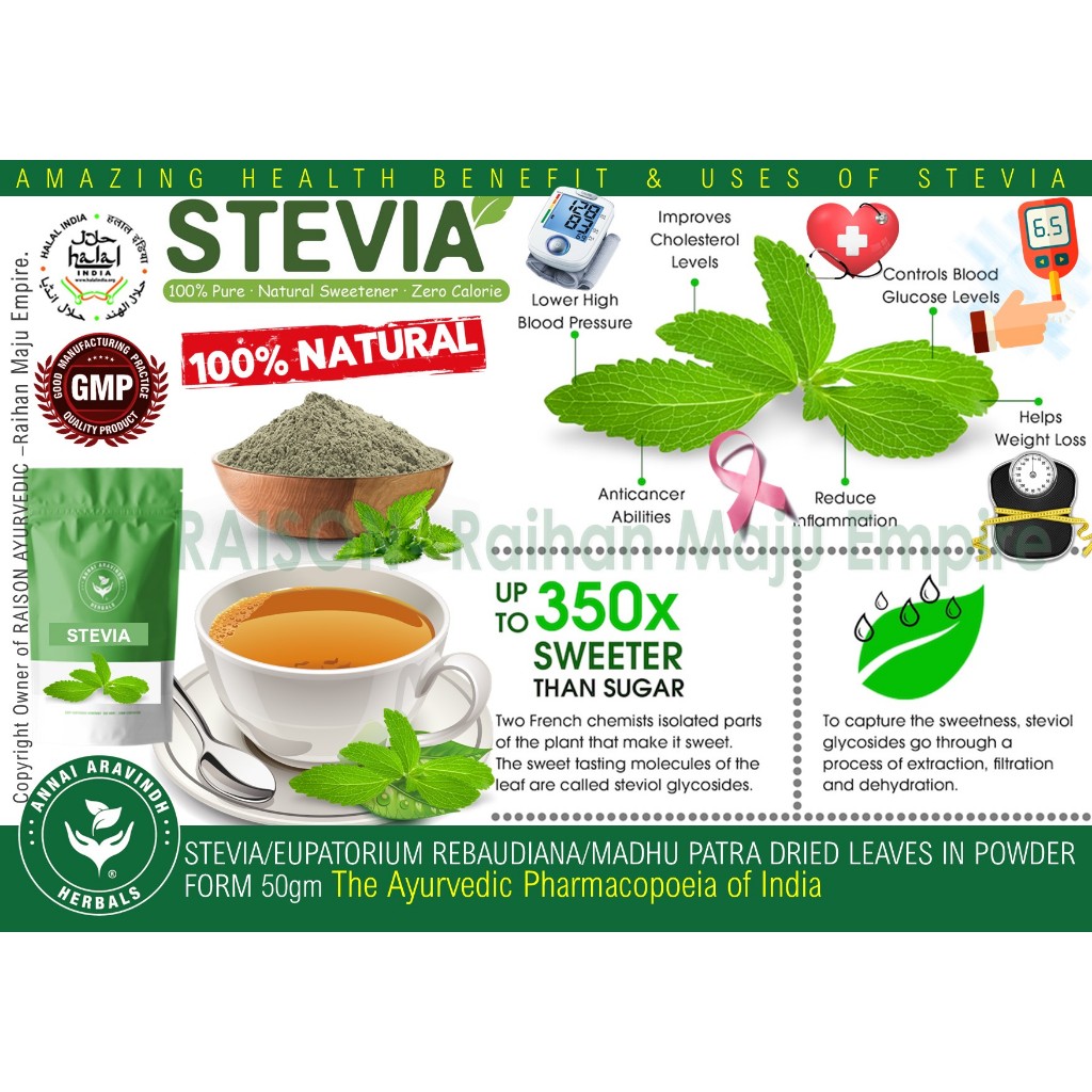 STEVIA/EUPATORIUM REBAUDIANA/MADHU PATRA DRIED LEAVES IN POWDER FORM ...