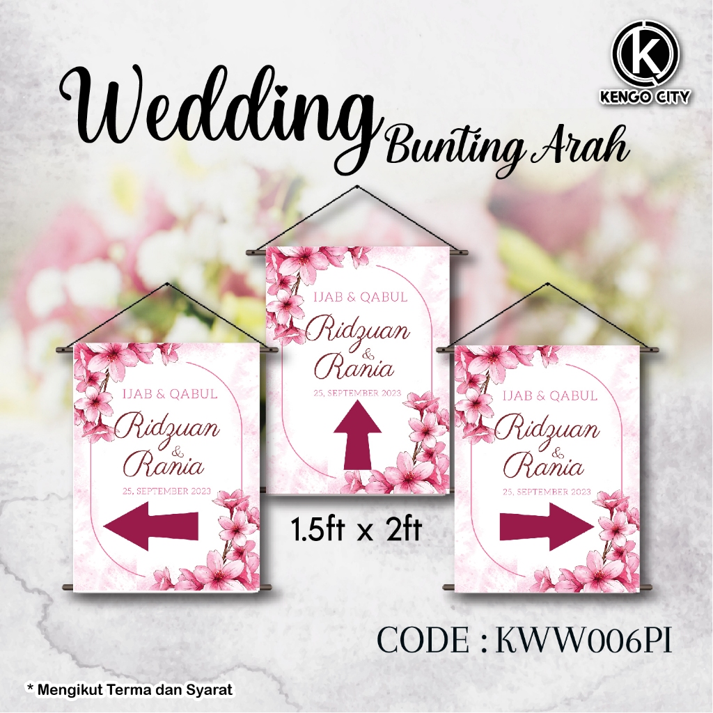 Penanda Arah kahwin Murah/Penanda Arah Majlis/Arrow Wedding/Ready ...