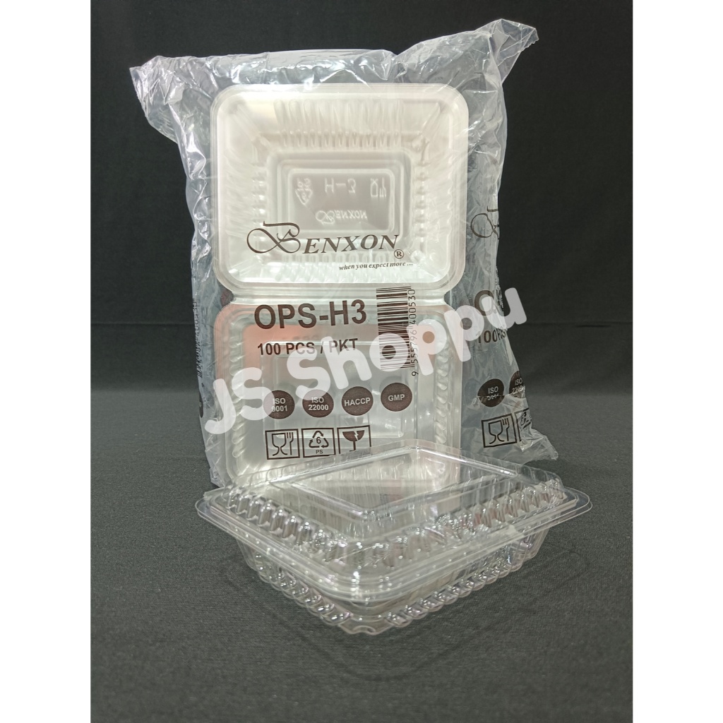 BENXON OPS H3 Bekas Kuih Container / H3L with Lock / Disposable Plastic ...
