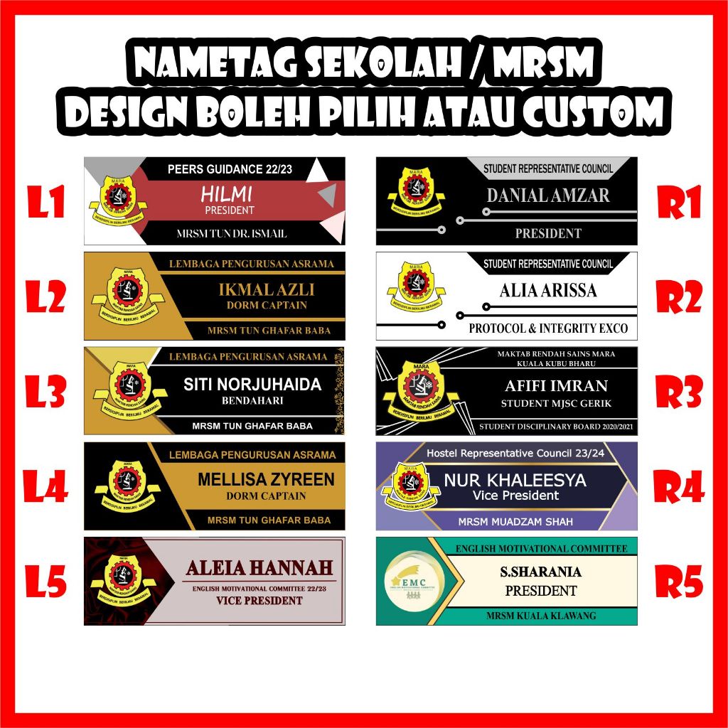 NAMETAG EPOXY SEKOLAH | MRSM | STUDENT | SCHOOL TAG NAMA PIN & MAGNET ...