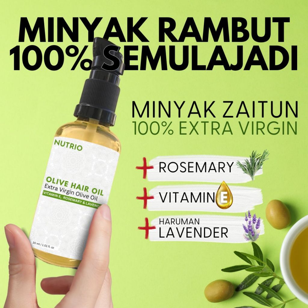 [𝟏𝟎𝟎 𝐓𝐄𝐑𝐀𝐖𝐀𝐋 𝐒𝐀𝐇𝐀𝐉𝐀] MINYAK RAMBUT ZAITUN / HAIR OLIVE OIL (NEW FORMULA ...
