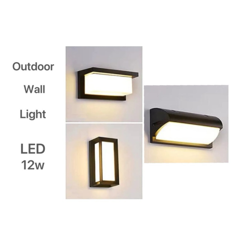 Outdoor Waterproof Bulkhead LED Wall Light Lampu Dinding Kalis Air ...