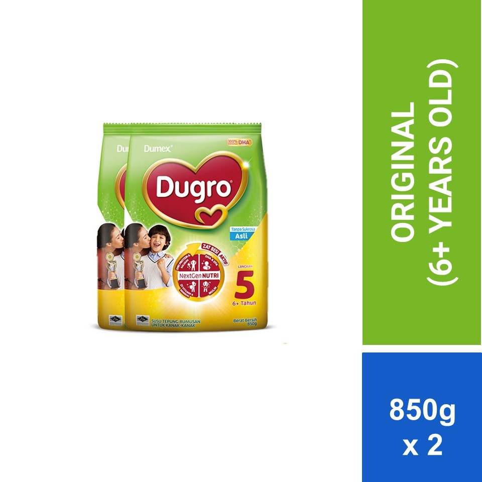 [Bundle of 2] Dumex Dugro Step 5 Original/Asli Growing Up Milk Formula ...