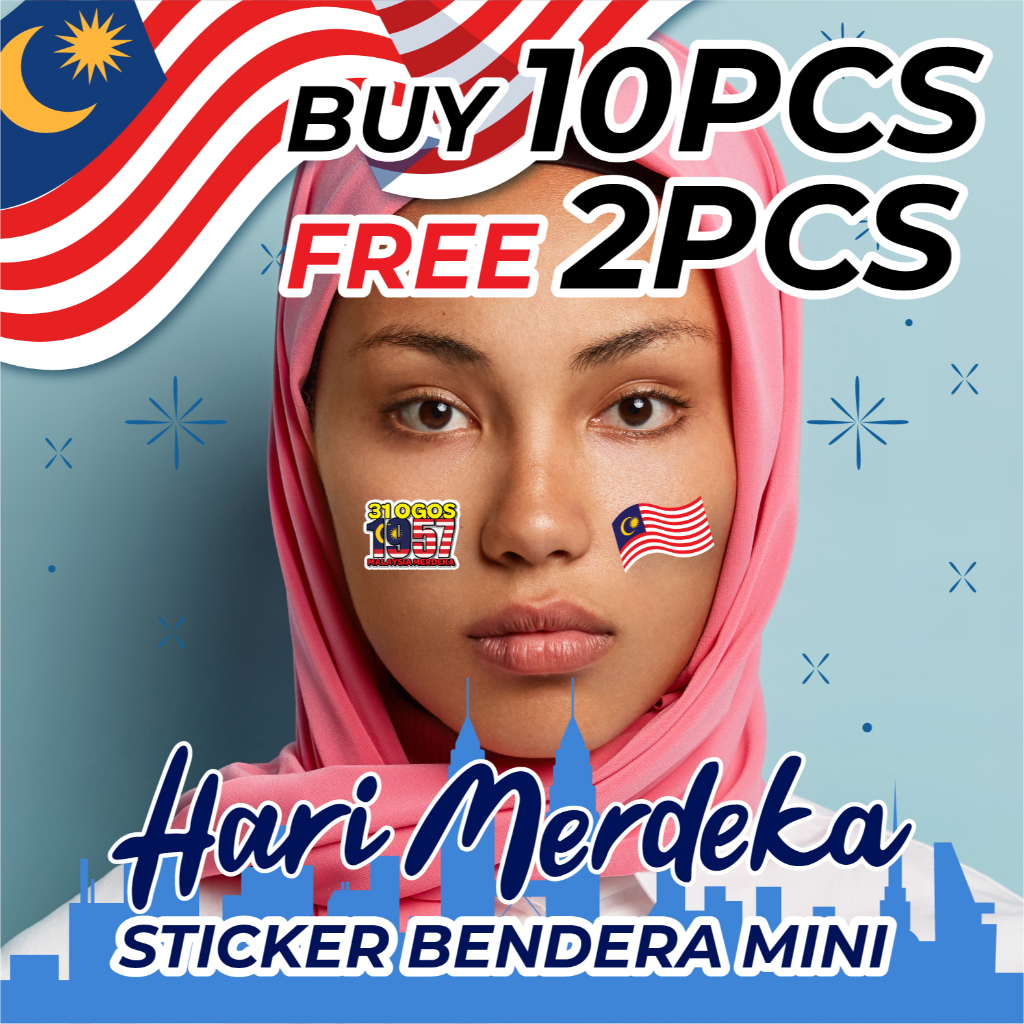 STICKER MERDEKA MURAH HARGA BORONG ( BUY 10 set FREE 2 set ) | Shopee ...