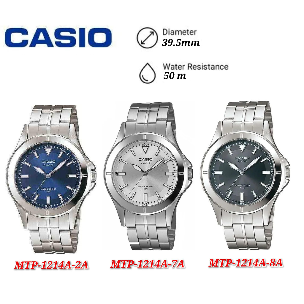 Casio MTP-1214A Men's Analog Classic Stainless Steel ... | Shopee Malaysia