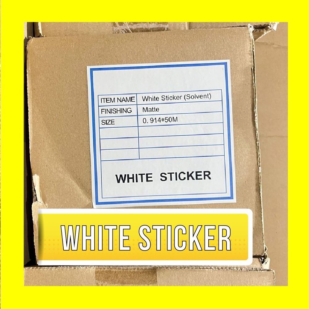 White Sticker for Inkjet Printer (Eco Solvent , Latex , UV) | Shopee ...