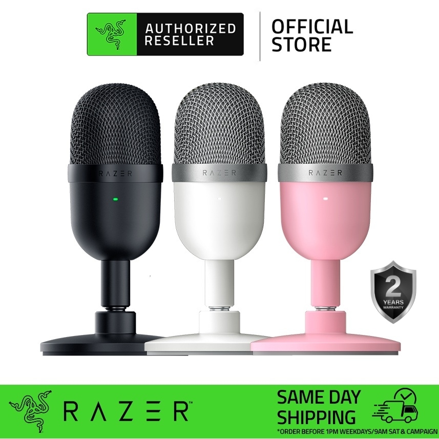 Razer Seiren Mini Gaming Mic Razer Mic Microphone Gaming (White/Black ...