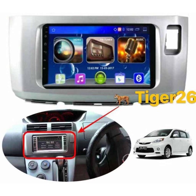 PERODUA ALZA DVD Double Din Player Casing ABS With Player Suite Grey Color | Shopee Malaysia